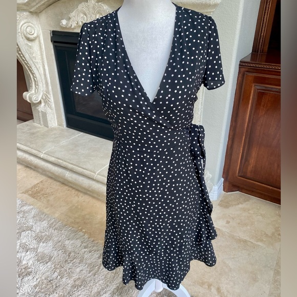 Dresses | Azuki Black White Polka Dot Dress | Poshmark